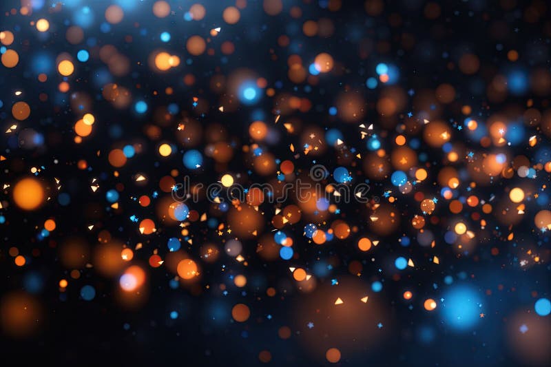Glittering Particles Flying Background Bokeh Light. Ai Generative Stock ...