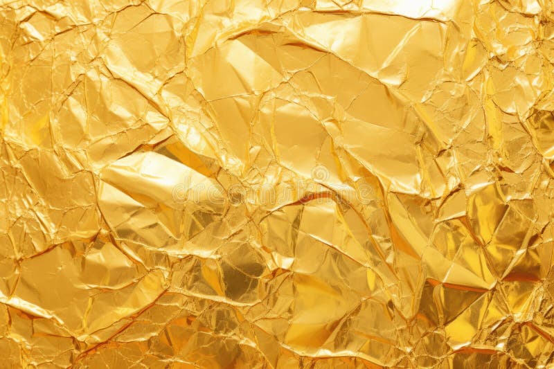 Glittering Pattern of Crumpled Gold Foil Stock Photo - Image of foil ...