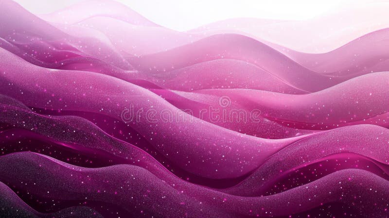 Glittering Pink Waves Abstract Background Design Stock Illustration ...
