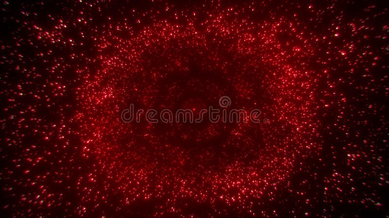 Red Glowing Particles Rings Circles Loop Abstract Background Stock ...
