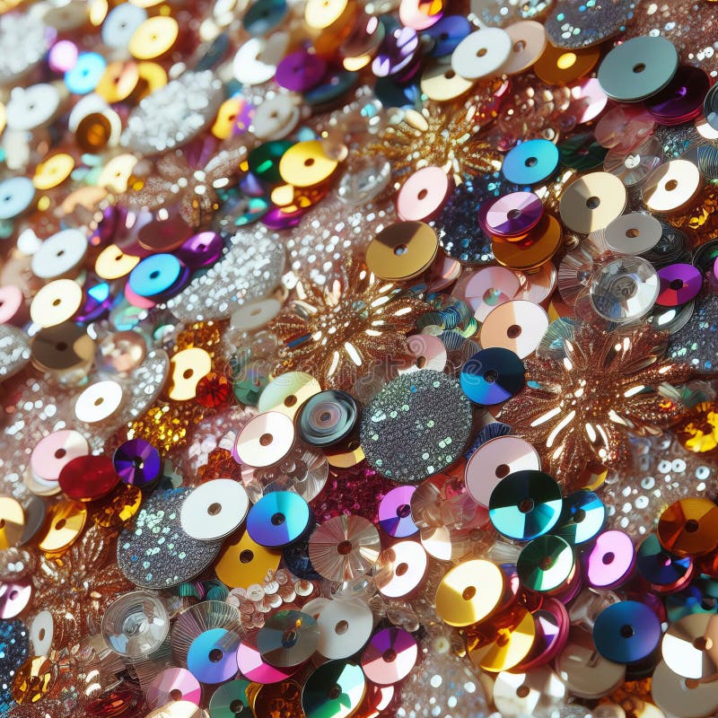 Glittering Sequins, Close Up, Phot Stock Image - Image of phot ...