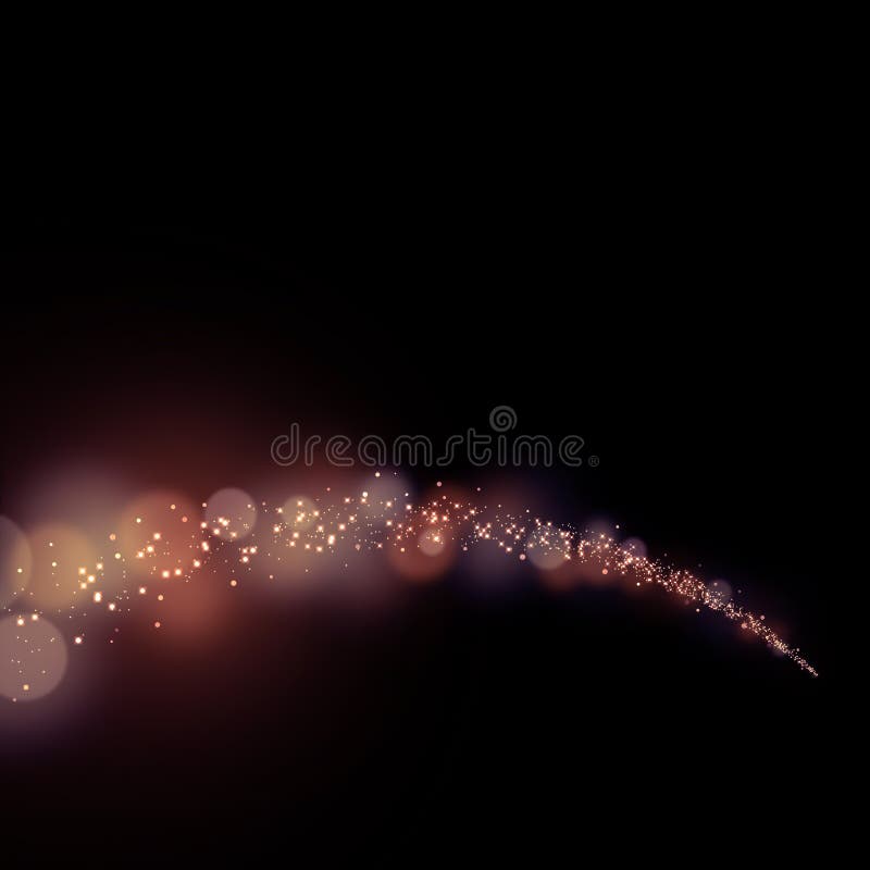 Glittering Stars Dust Trail on Background Stock Illustration ...