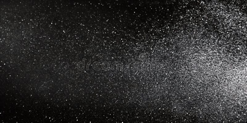 Glittering White Powder Falling, Casting Luminous Reflections Against ...