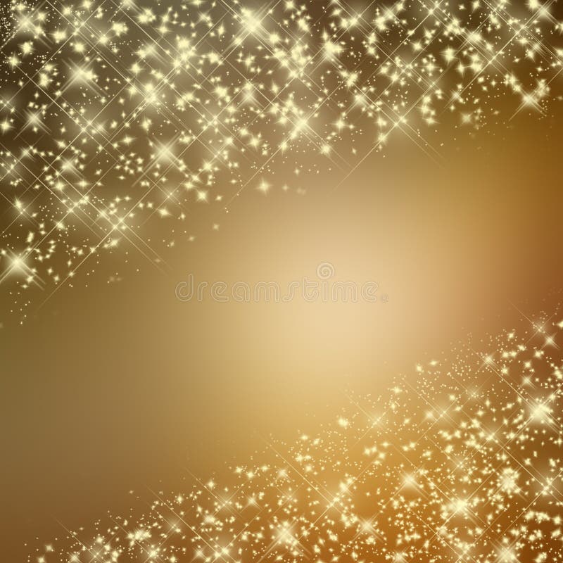 Glittering Yellow Background with Stars Stock Illustration ...