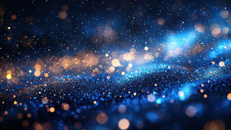 Glittery Bokeh Lights Shine, Creating Sparkling Night Scene with Dreamy ...