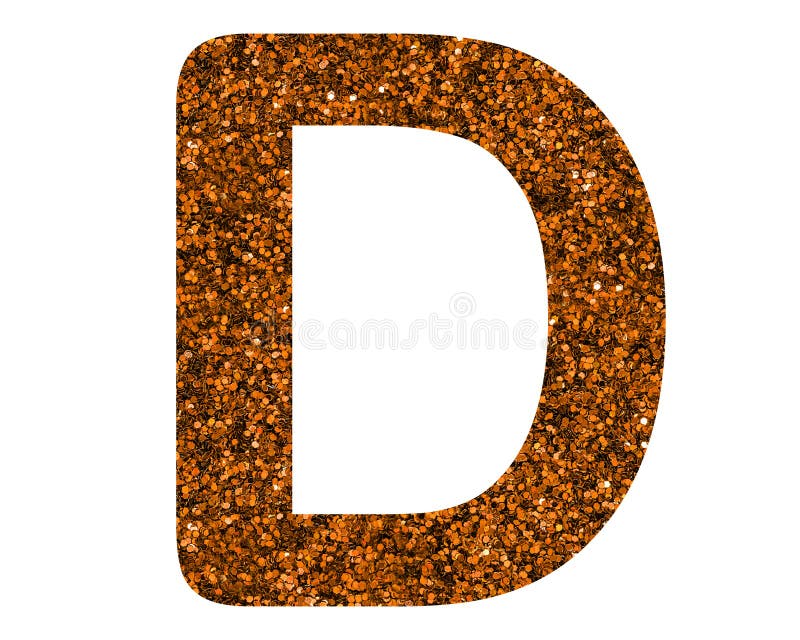 Glittery Brown Letter N on a White Isolated Background Stock Image ...