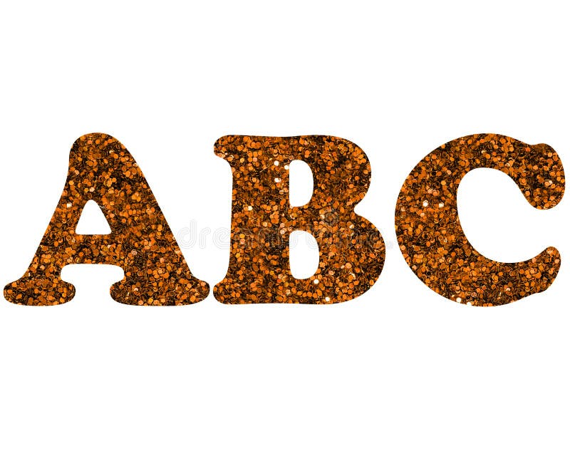 Glittery Brown Letters a B on a White Isolated Background Stock Photo ...