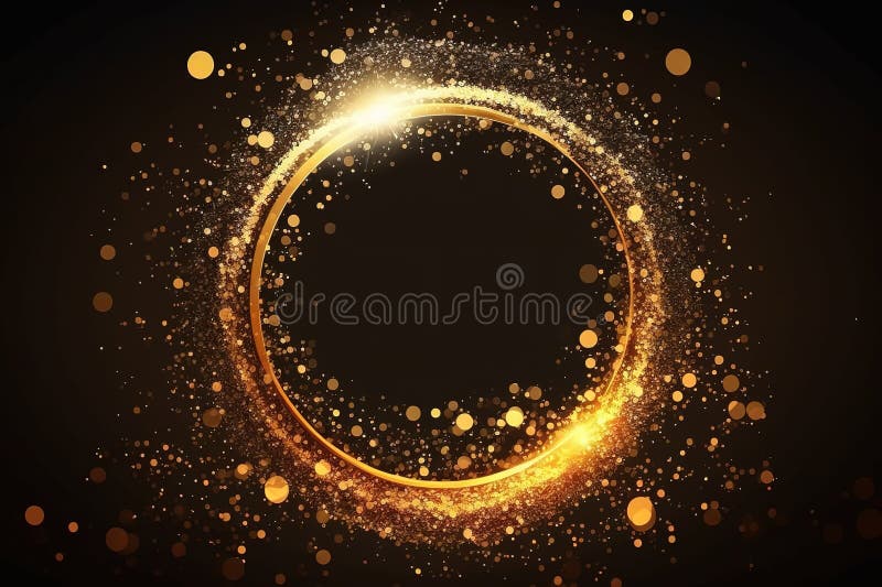 Glittery Gold Shiny, Generative AI Stock Illustration - Illustration of ...