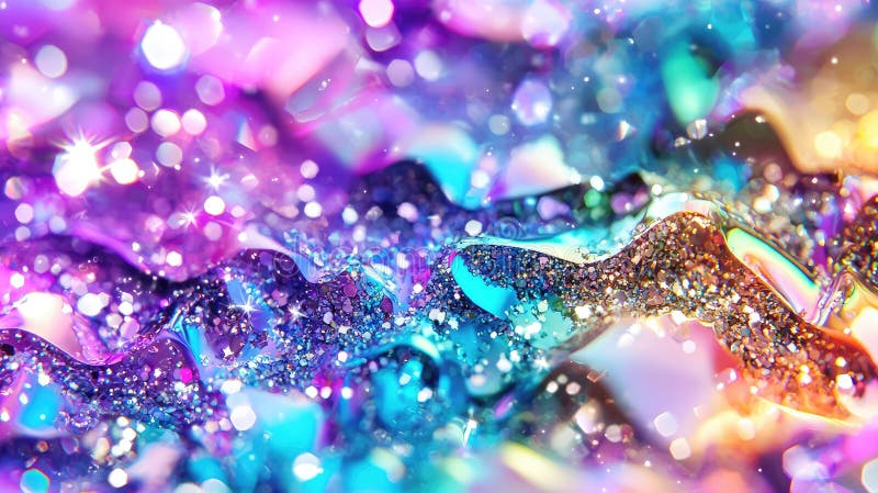 Glittery Pastel Rainbow Abstract Texture with Sparkles and Waves Stock ...
