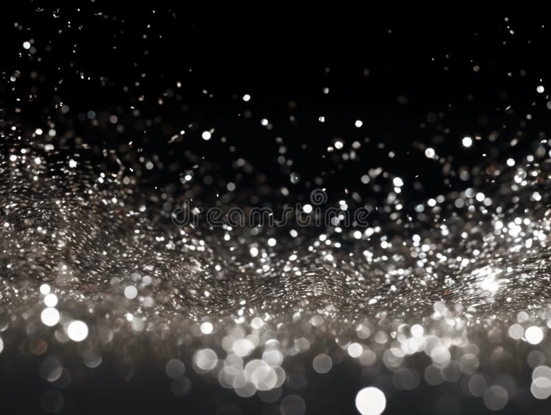 Glittery Sparkling Overlay with Tiny Shiny Snowflakes. Generative AI ...