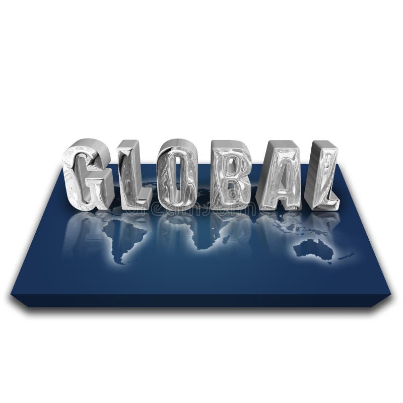 Global stock illustration. Illustration of isolated, silver - 1140255
