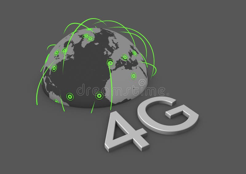 Global 4g network stock illustration. Illustration of connected - 23212190