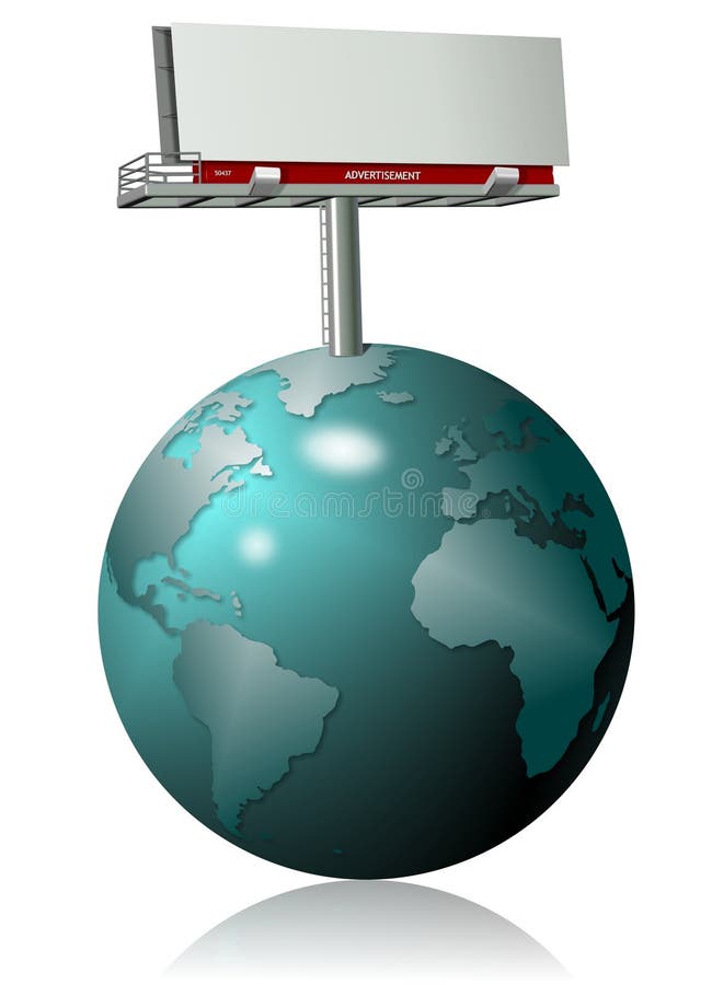 Global advertisement stock illustration. Illustration of commercial ...