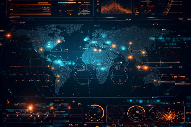 Global Air Travel Traffic Visualized on a World Map with Dynamic Data ...