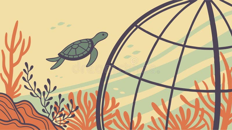 Global Aquatic Harmony Turtle World, Vector Design Generative AI Stock ...