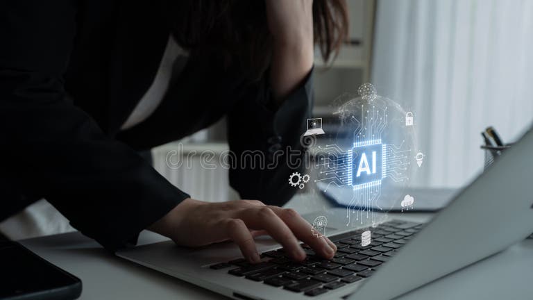 Global Artificial Intelligence Technology Integration Latch Stock Photo - Image of intelligence ...