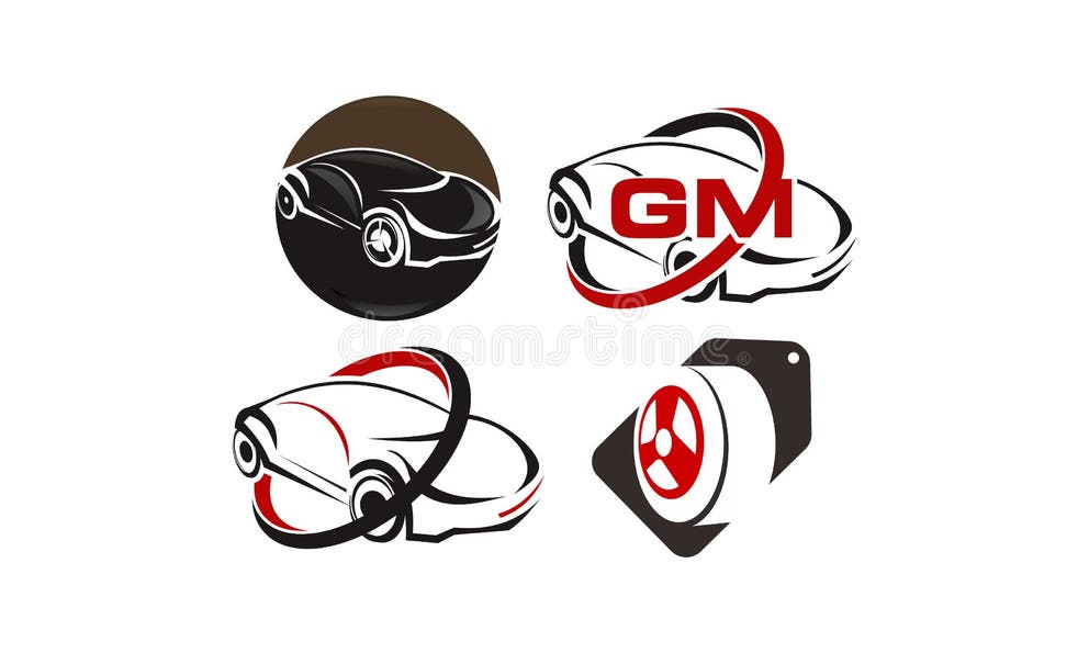 Global Auto Center Template Set Stock Vector - Illustration of bundle ...