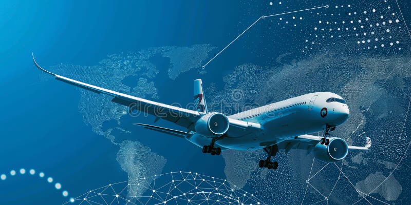 Global Aviation Connectivity: a High-Tech Airplane Navigating through a ...