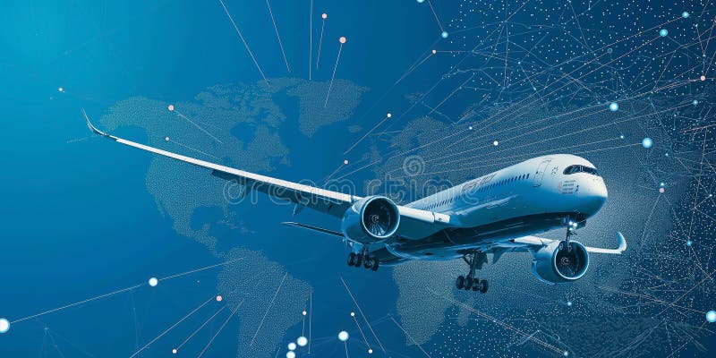 Global Aviation Connectivity: a High-Tech Airplane Navigating through a ...