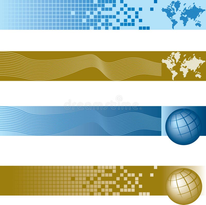Global banners stock vector. Illustration of worldwide - 4572129