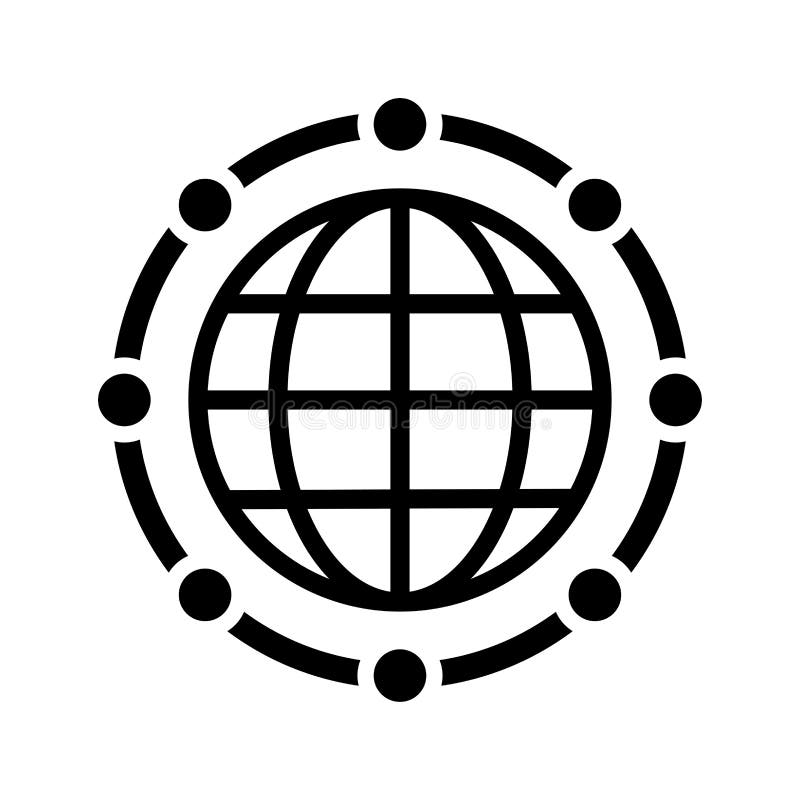 Global, Big Data Icon. Black Vector Graphics Stock Illustration ...