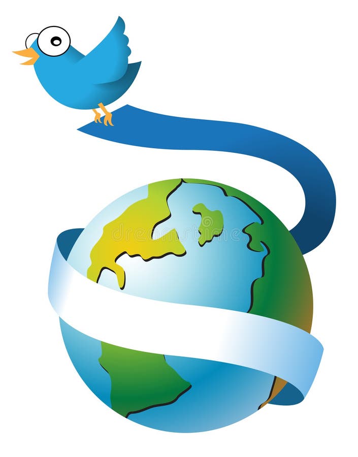 Global Bird stock illustration. Illustration of ribbon - 23491066