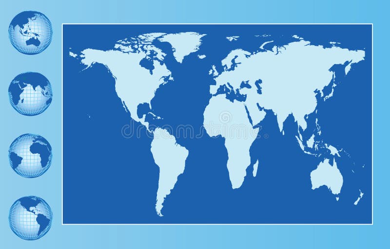 Global blue background stock vector. Illustration of computer - 2801882