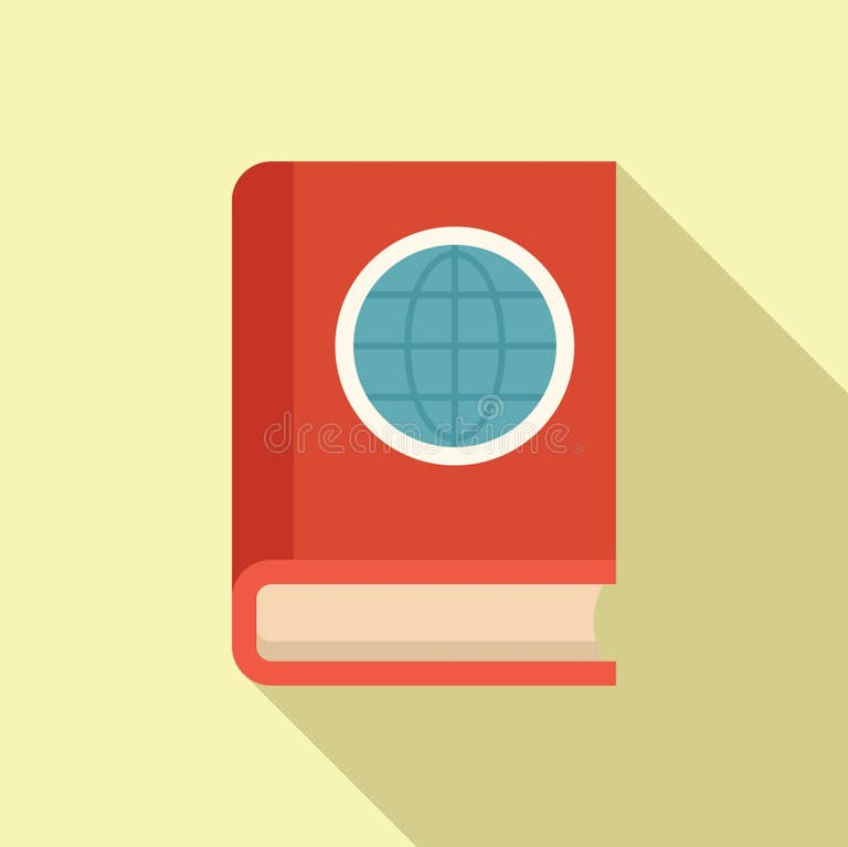 Global Book Store Icon Flat Vector. Internet Based Writer Stock Vector ...