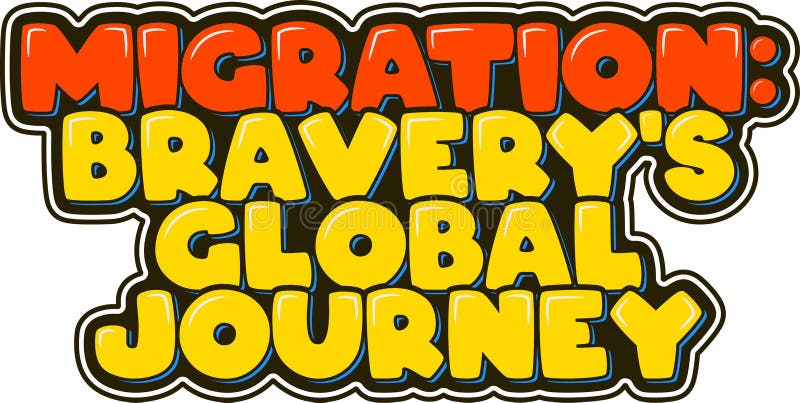 Global Bravery Lettering Vector Stock Vector - Illustration of artistic ...