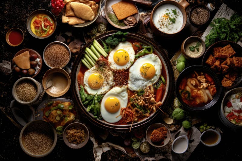 Global Breakfast Delights stock image. Image of morning - 282604547