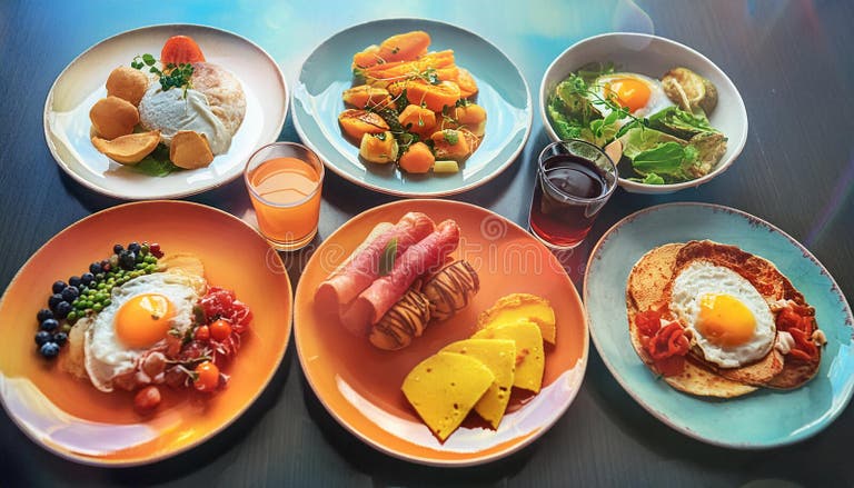 Global Breakfast Plates- Illustrate Breakfast Plates from Different ...