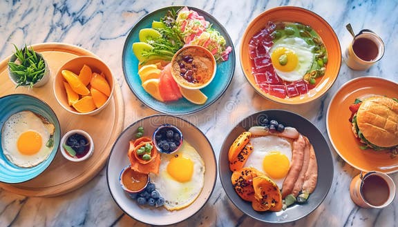 Global Breakfast Plates- Illustrate Breakfast Plates from Different ...