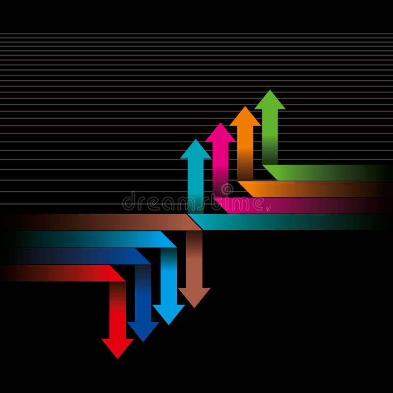 Global Business Arrow Vector Illustration. Stock Vector - Illustration ...