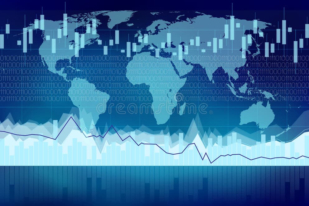 Global Business Financial Data Chart Stock Illustration - Illustration ...