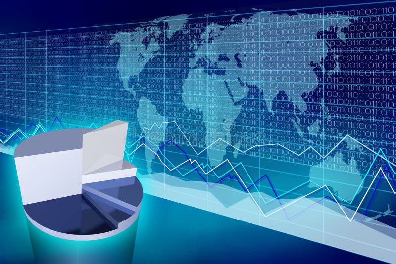 Global Business Financial Data Chart Stock Illustration - Illustration ...