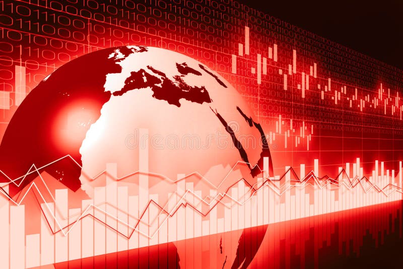 Global Business Financial Data Chart Stock Illustration - Illustration ...
