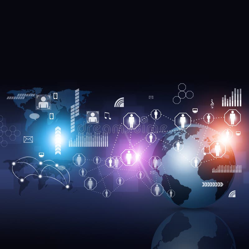 Global Business Communication Background Stock Illustration ...