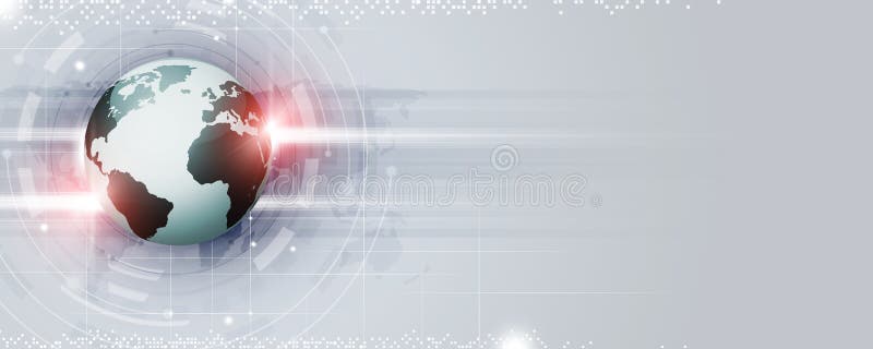 Global Business Communication Banner Stock Illustration - Illustration ...