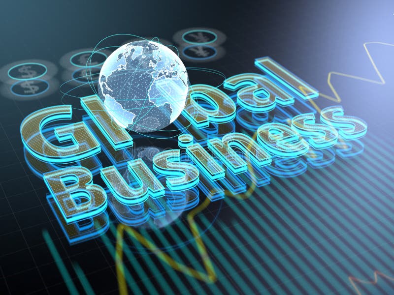 Global business concept stock illustration. Illustration of data ...