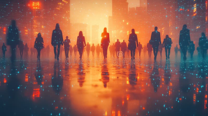 Global Business Connections. Corporate Networking Stock Illustration ...