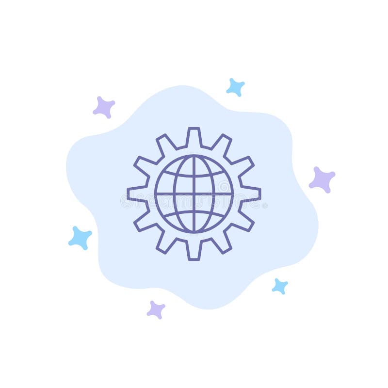Global, Business, Develop, Development, Gear, Work, World Blue Icon on ...