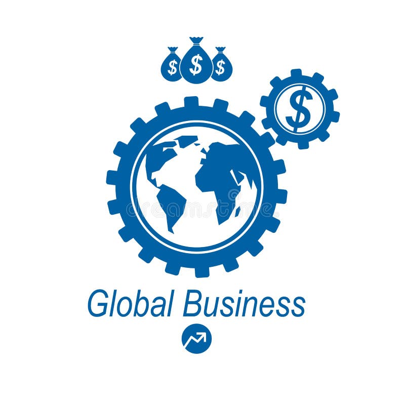 Global Business Creative Logo, Unique Vector Symbol Created with Stock ...