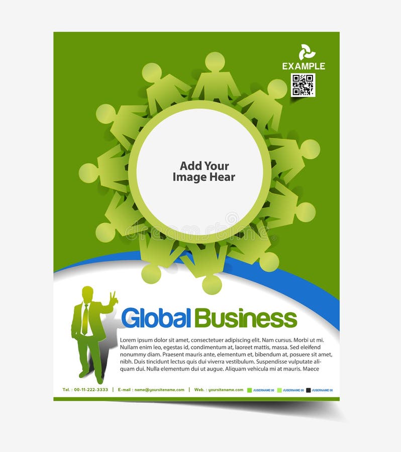 Global Business Flyer Design Stock Vector - Illustration of frame ...