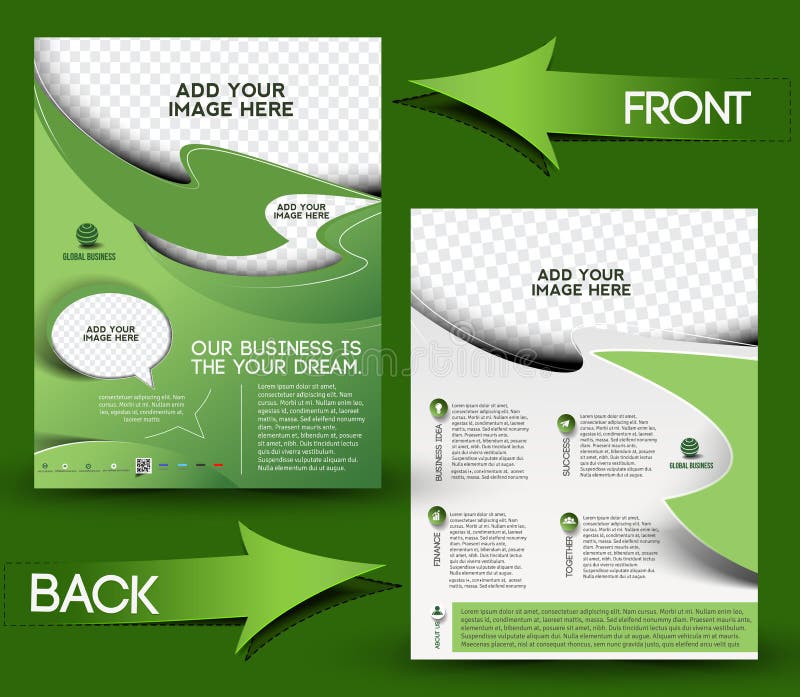 Global Business Flyer stock vector. Illustration of brochure - 42574849