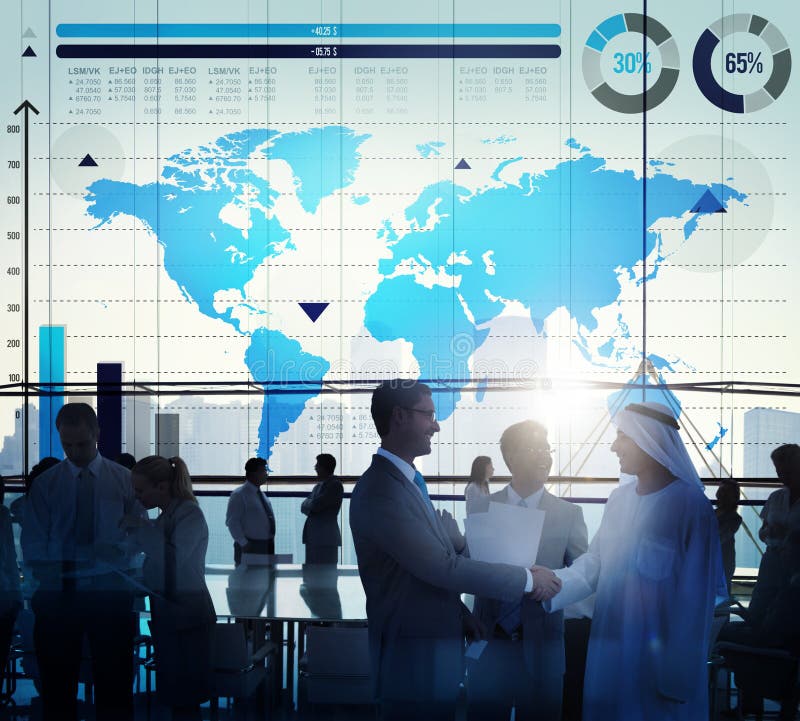 Global Business Graph Growth World Map Concept Stock Image - Image of ...