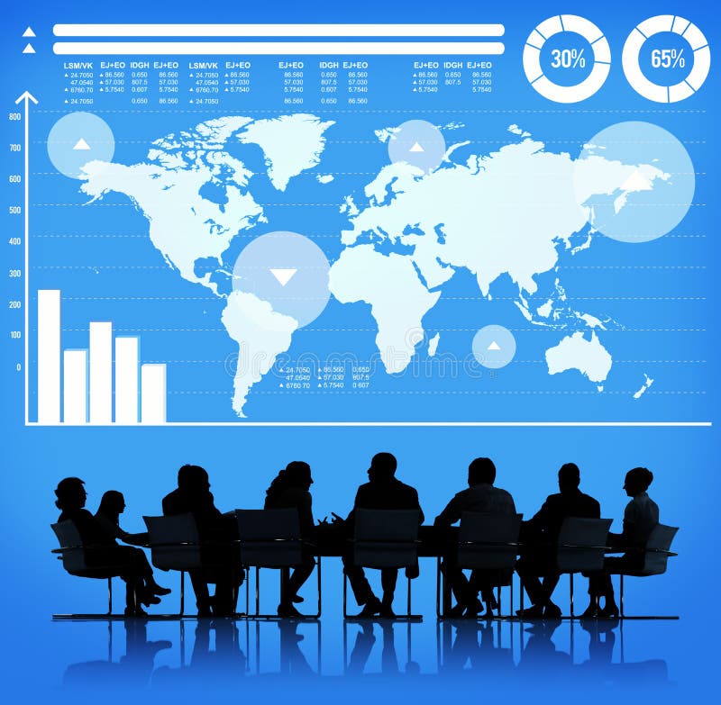 Global Business Graph Growth World Map Concept Stock Photo - Image of ...