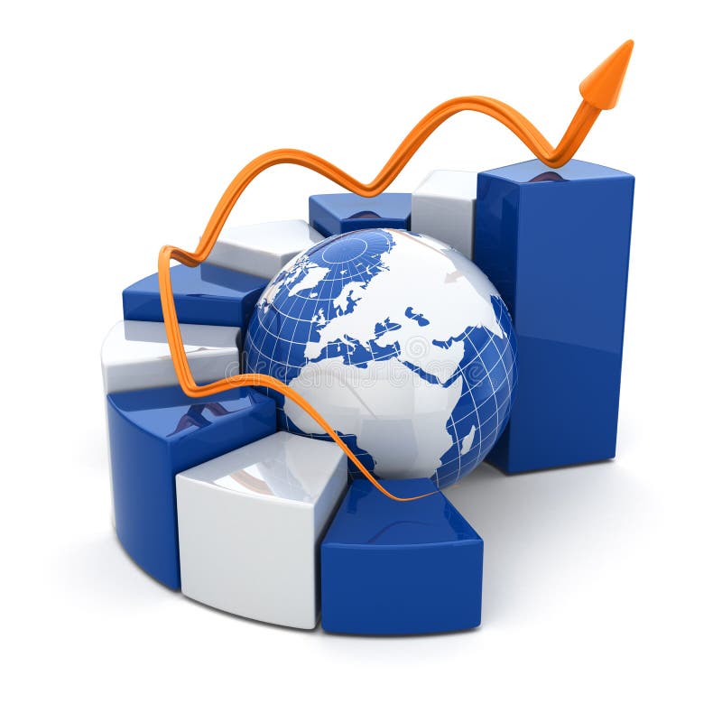 Global business graph. stock illustration. Illustration of growth ...
