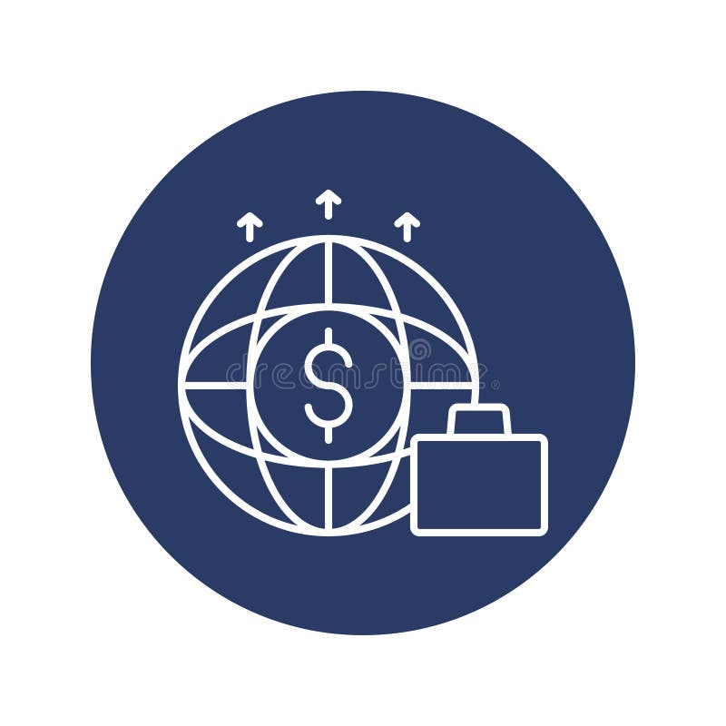 Global Business Growth Icon Stock Vector - Illustration of investment ...