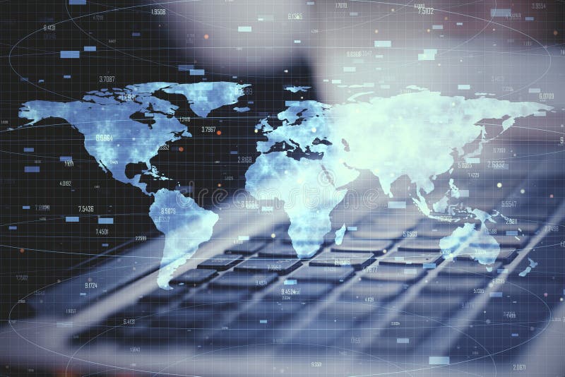 Global Business and Interactive Concept Stock Illustration ...