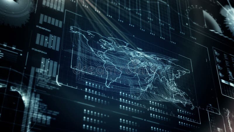 Technology Interface - Computer Data Screen Display Animation Stock ...